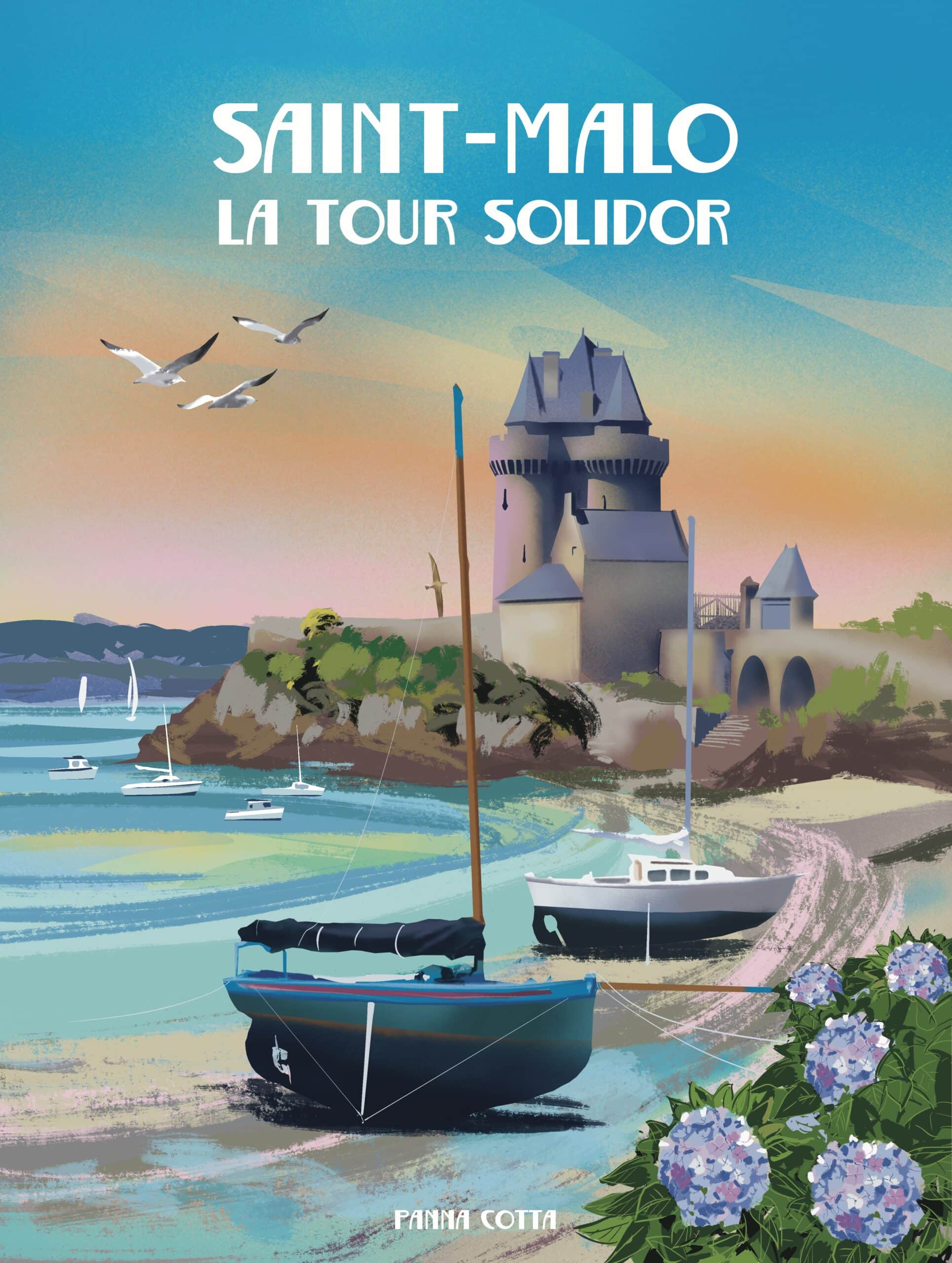 Affiche de Saint-Malo. La Tour Solidor - Panna Cotta Editions